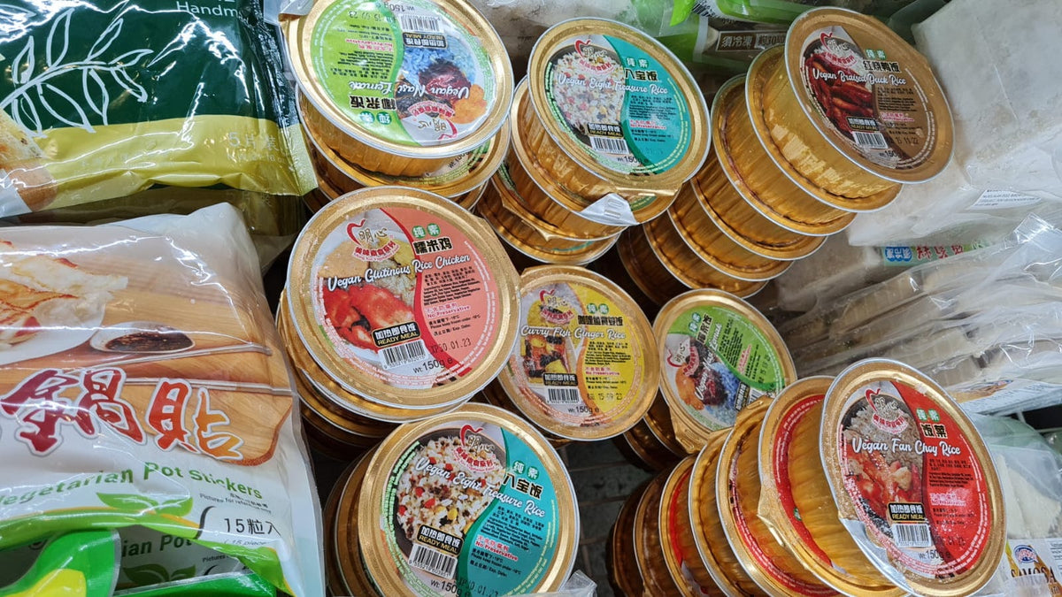 Vegan Ready Meals Fun Choy, Eight Treasure Rice, Nasi Lemak, Curry Fis ...